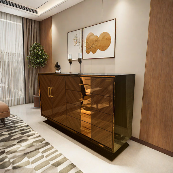 BEMA STONE LLC High-End Double Door Accent Cabinet - Wayfair Canada