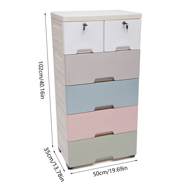 Rebrilliant Julane 6 Drawer Plastic Storage Cabinet W/ Lock & Reviews ...