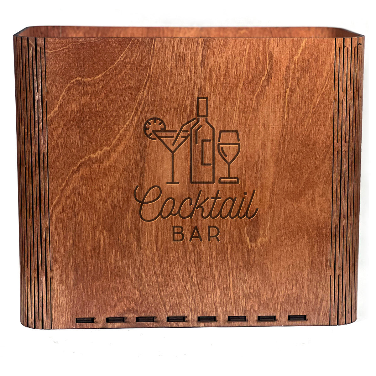 Purelite Slim Trash Can - Cocktail Bar - Wooden Garbage Bin for Home ...