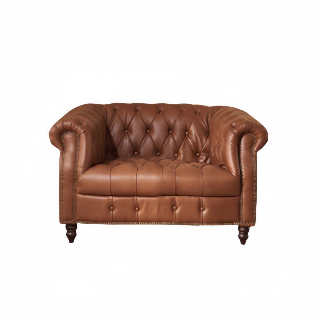 Danbenla design American Retro Living Room Brown Sofa 41.34 Wide | Wayfair