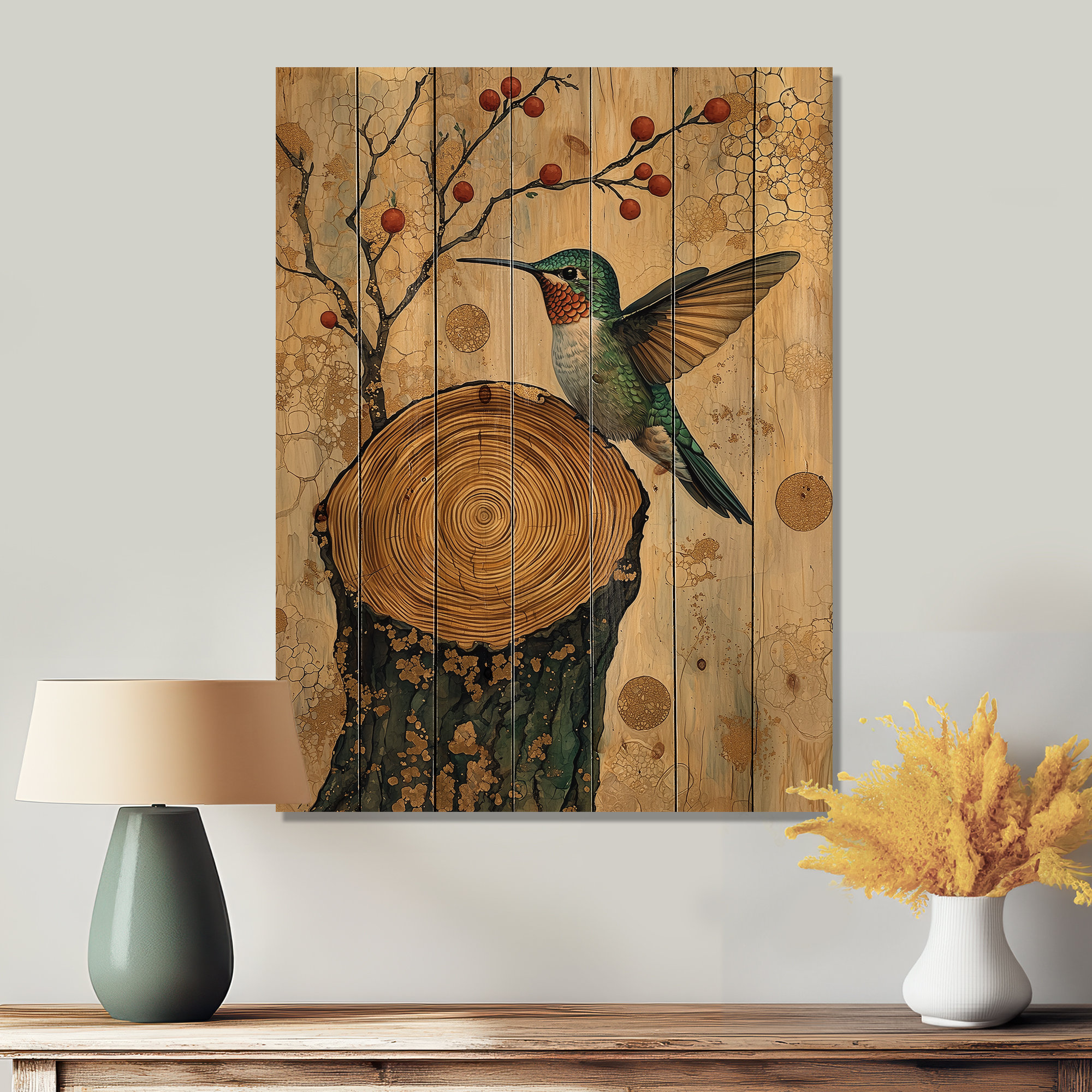 Ophelia & Co. Abstract Hummingbird Wooden Grace II - Hummingbird Animal ...