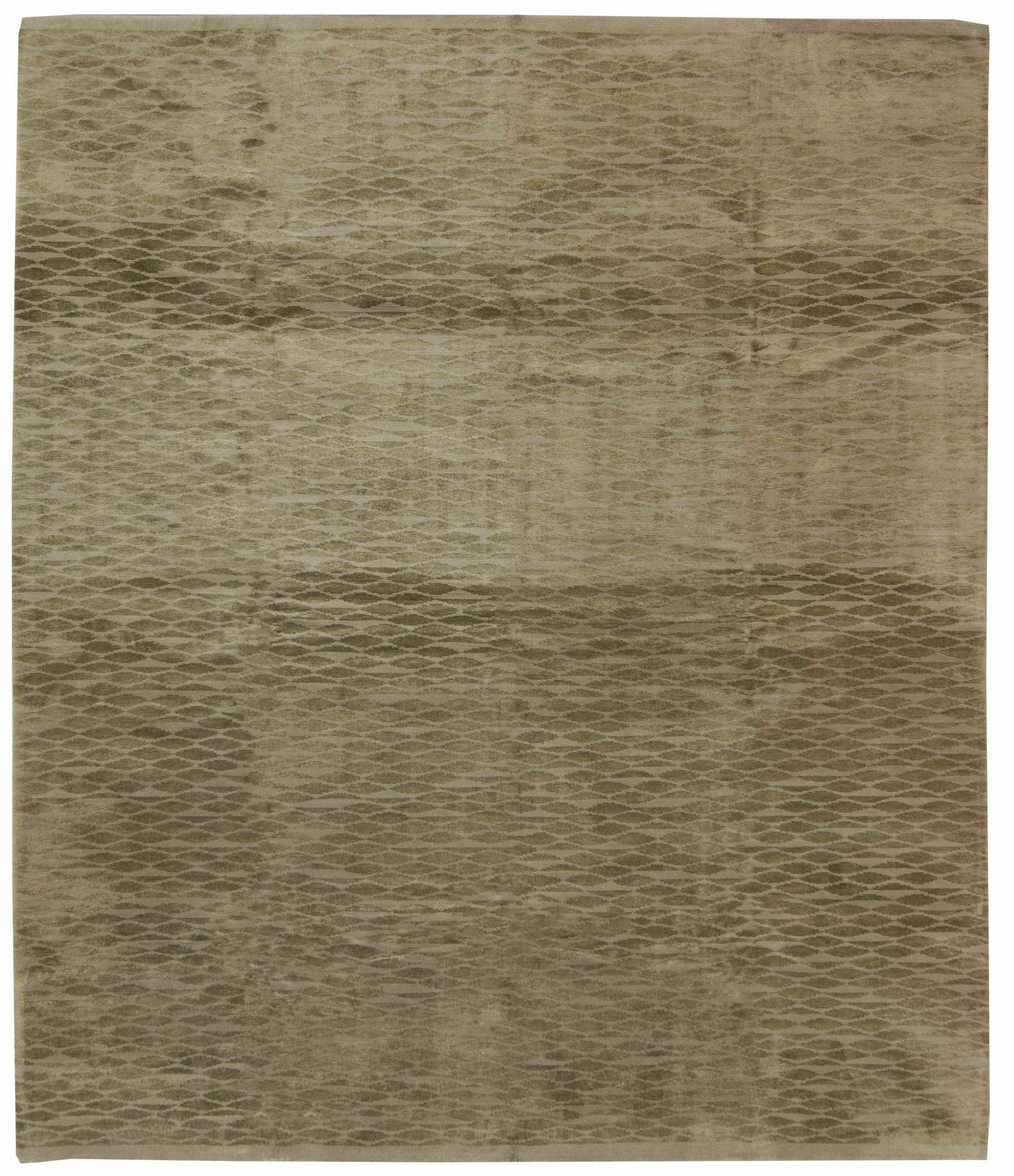 Tufenkian Tempo Stone Hand-Knotted Wool/Silk Gray Area Rug | Perigold
