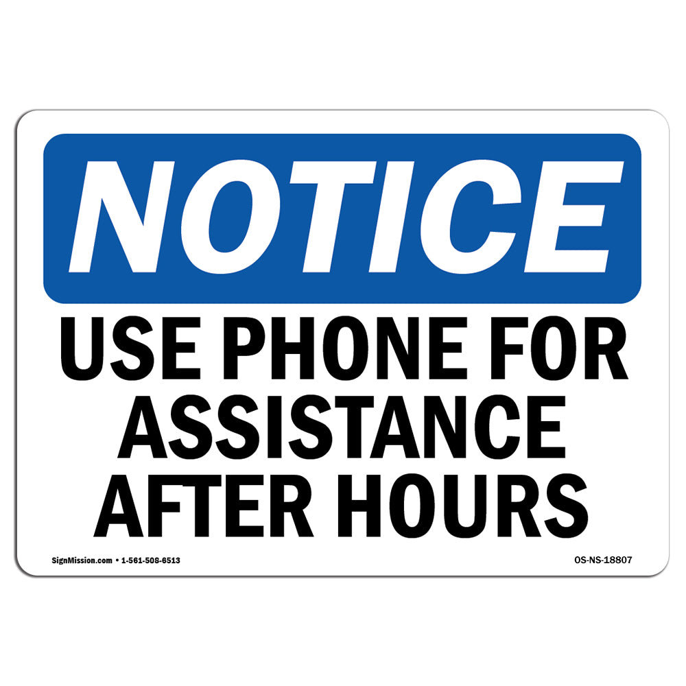 SignMission Use Phone for Assistance After Hours Sign | Wayfair