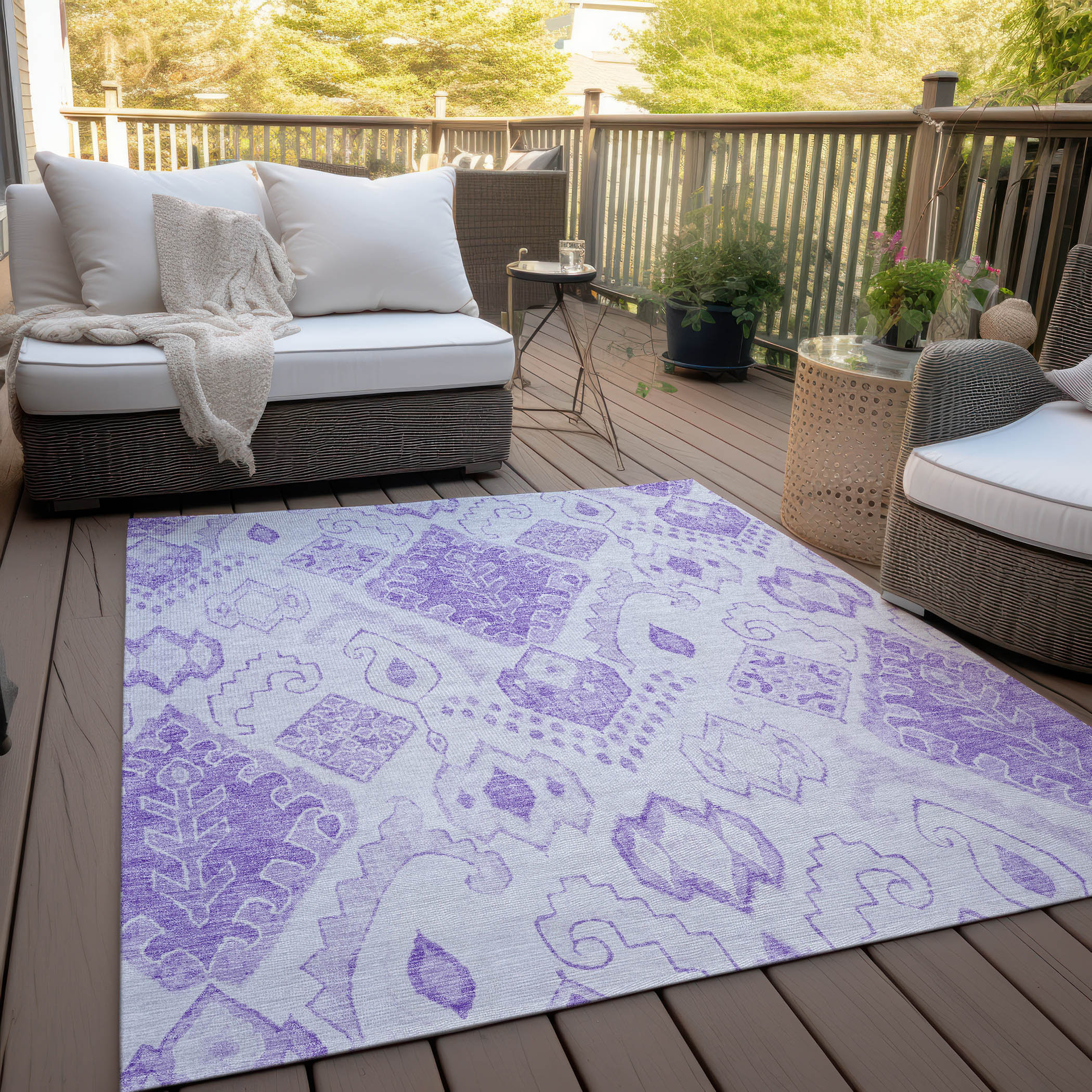 Langley Street Rectangle Mahaney Rectangle 8' X 10' Indoor/Outdoor Area ...