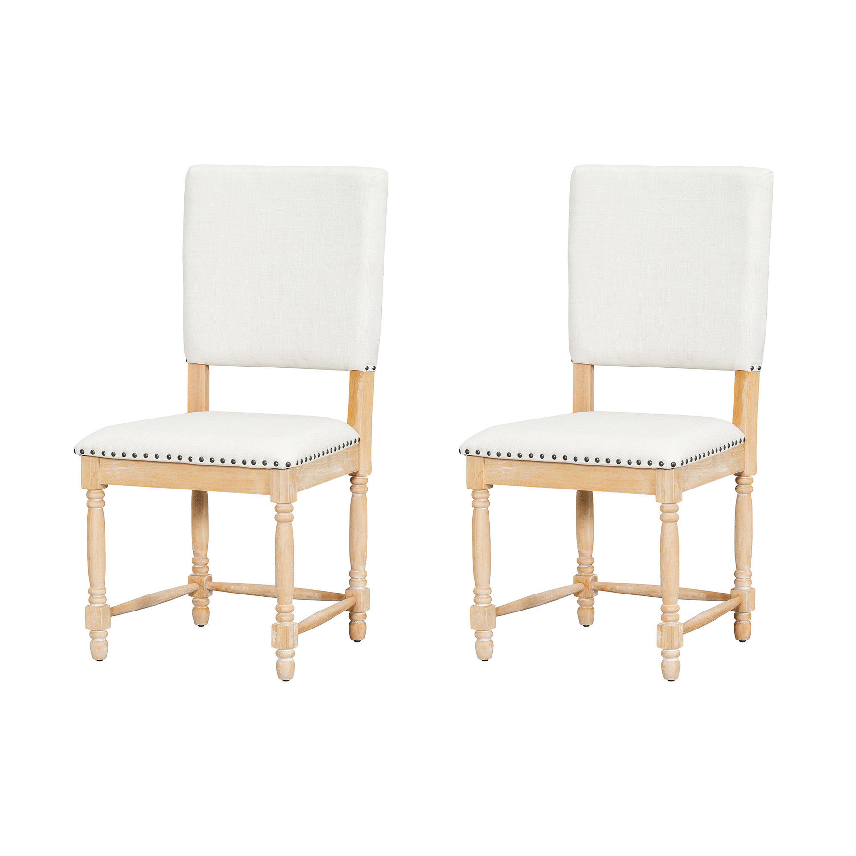 Red Barrel Studio Vintage Style Upholstered Dining Chairs (2) - Strong ...