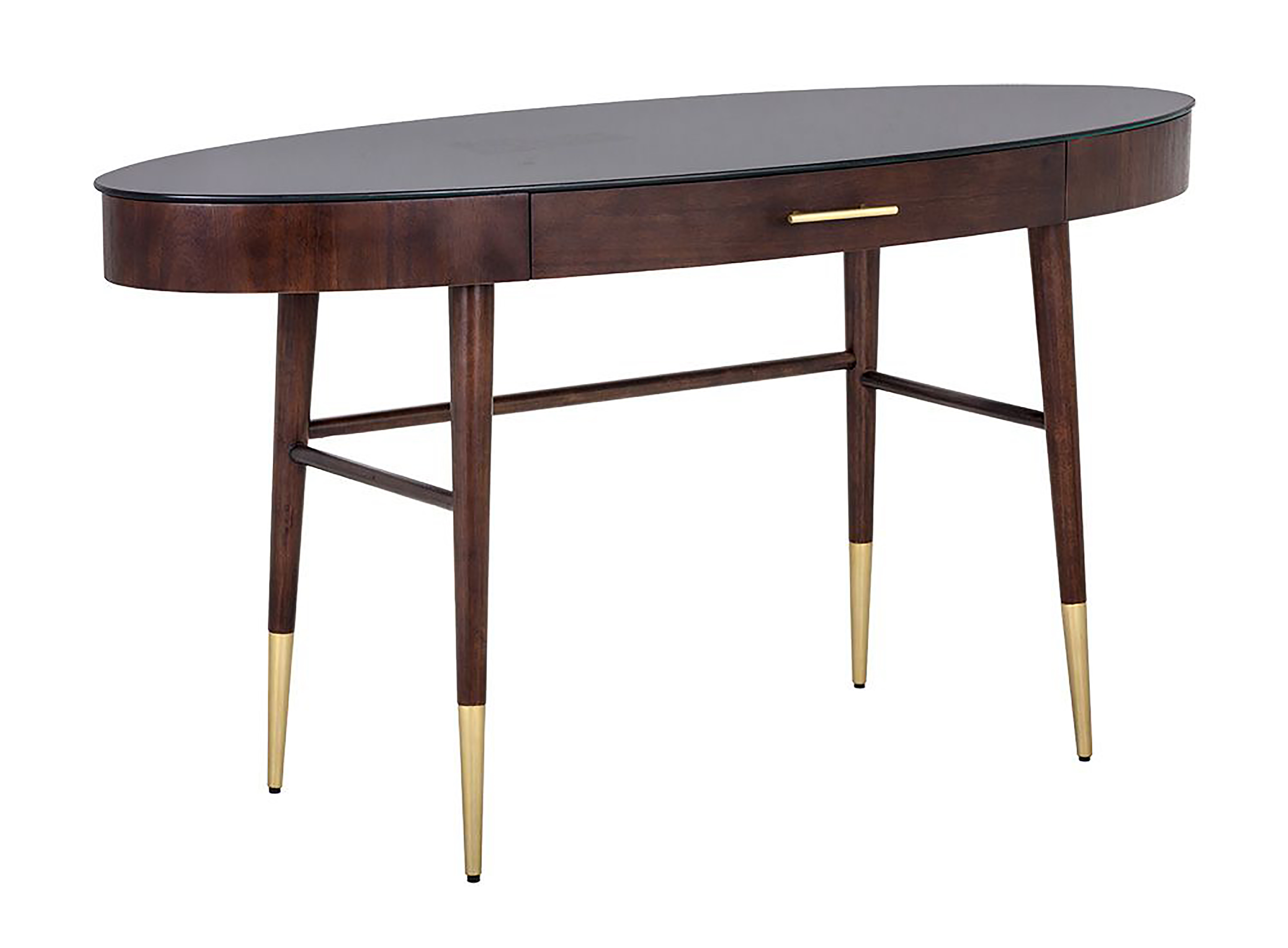 Brayden Studio Herakleios Glass Oval Desk - Wayfair Canada
