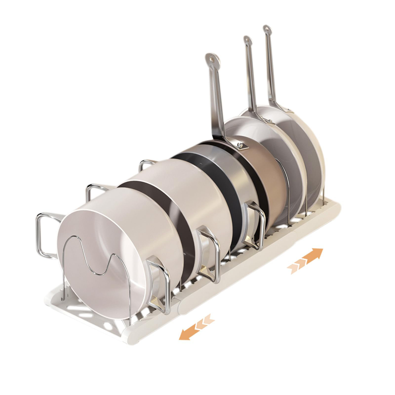 Prep & Savour Expandable Pan Organizer For Cabinet,Pot Lid Holder With ...