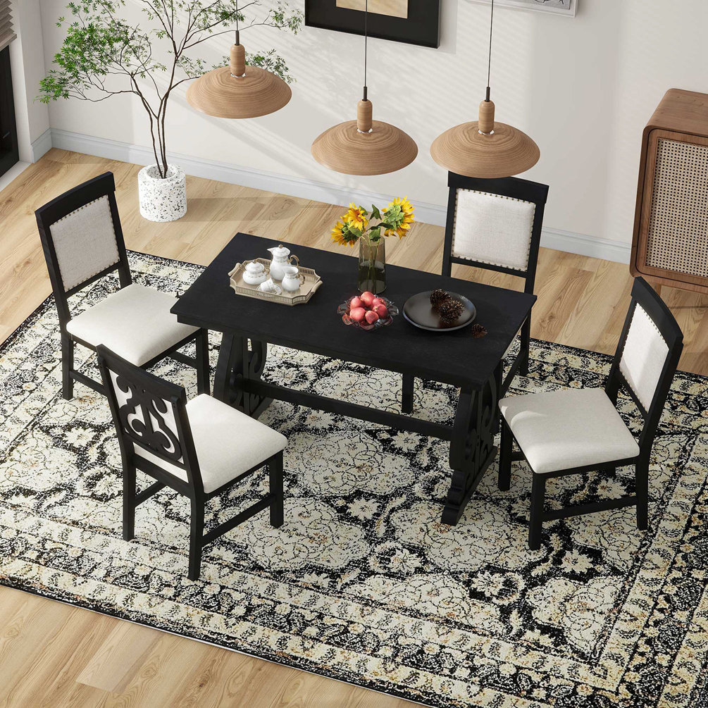 Ophelia & Co. Leschenault Rectangular 26'' L x 52'' W Dining Set | Wayfair