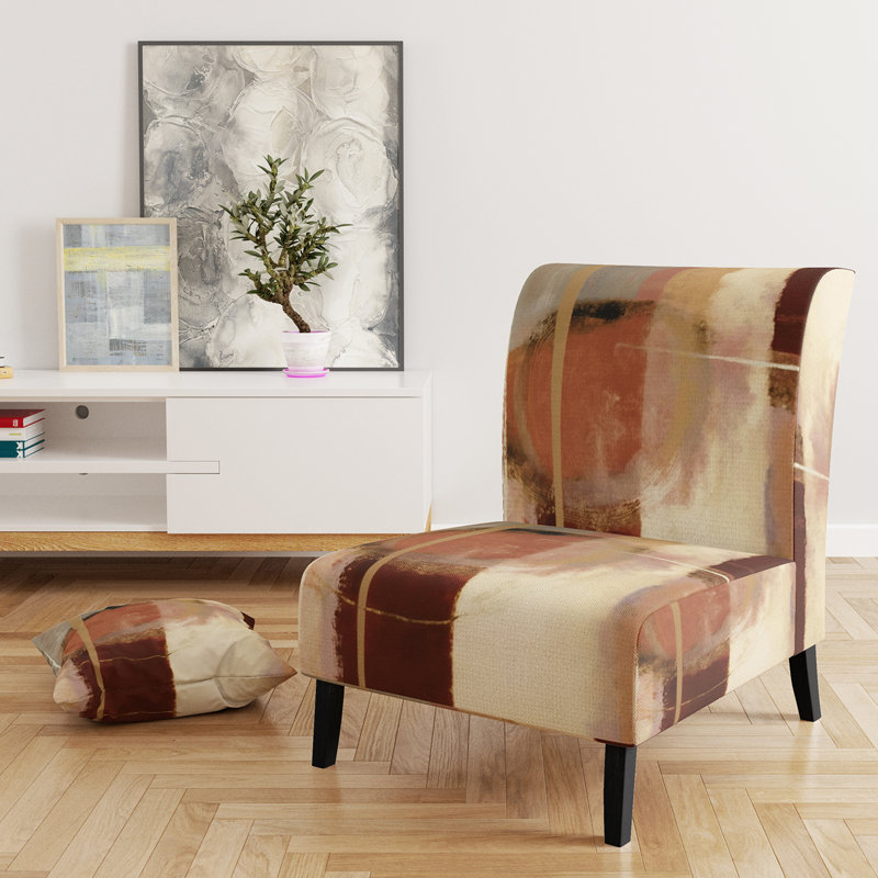 Ivy Bronx Chocolate Brown Elementary III - Upholstered Abstract Accent ...