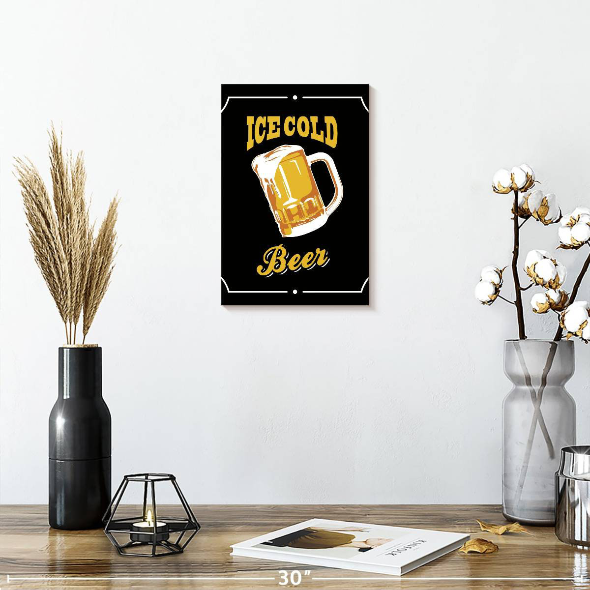 Trinx Kema Ice Cold Beer Wall Sign | Wayfair
