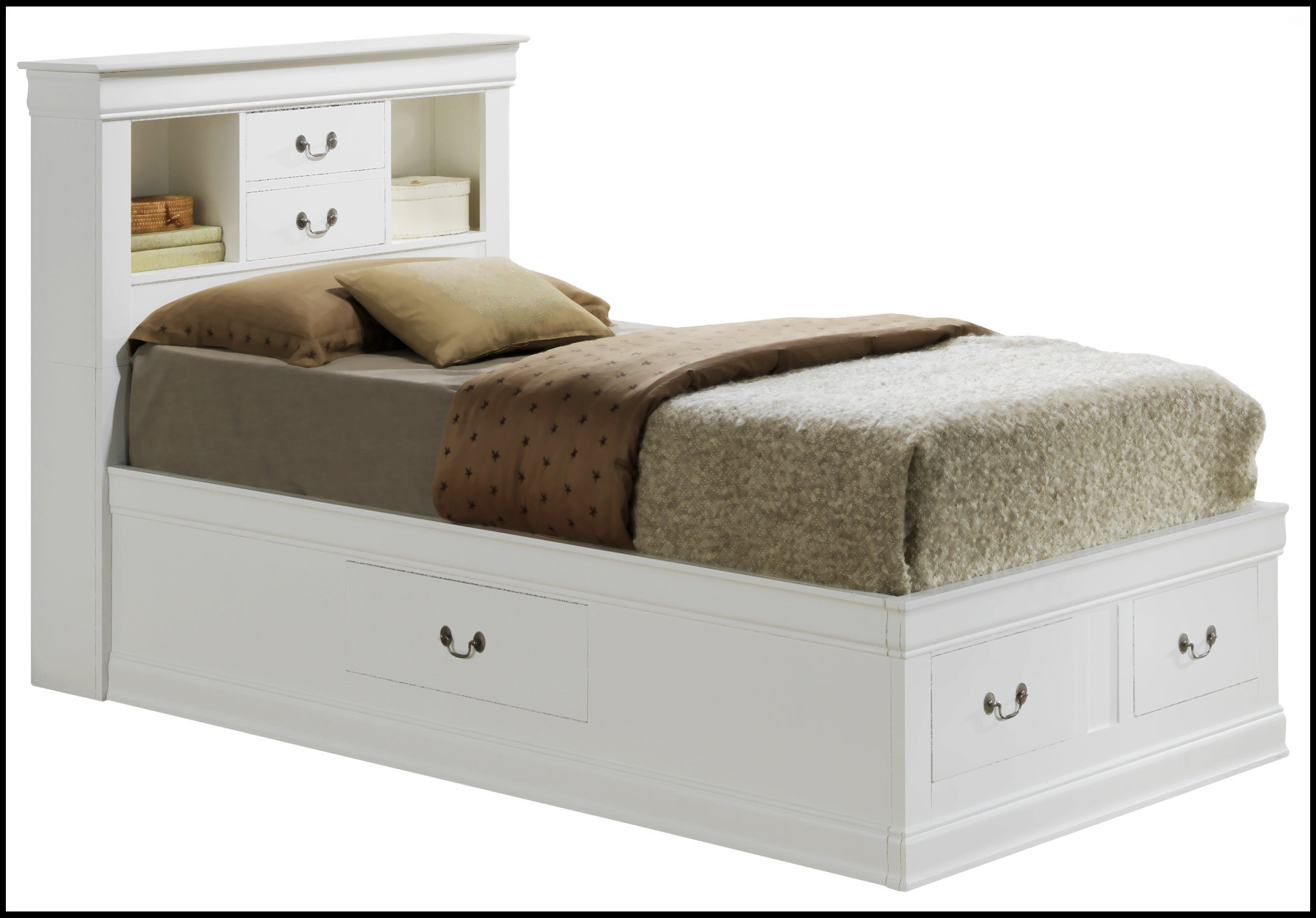 Darby Home Co Elegant White Storage Bed Design | Wayfair