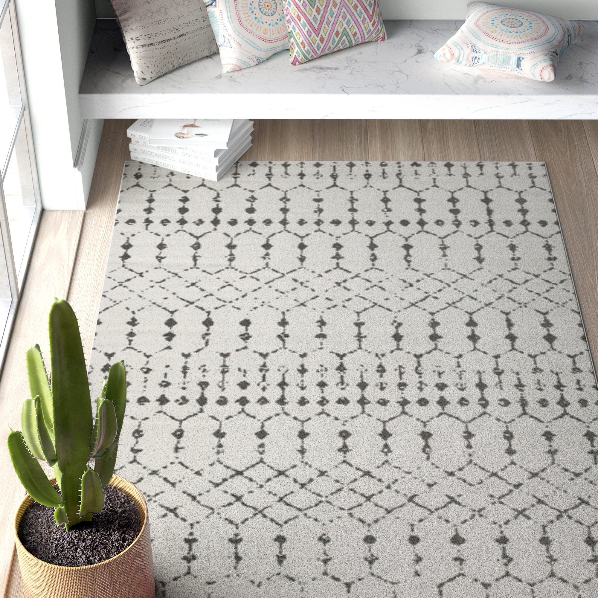 Union Rustic Jarnell Geometric Style Modern Bohemian Design Area Rug ...