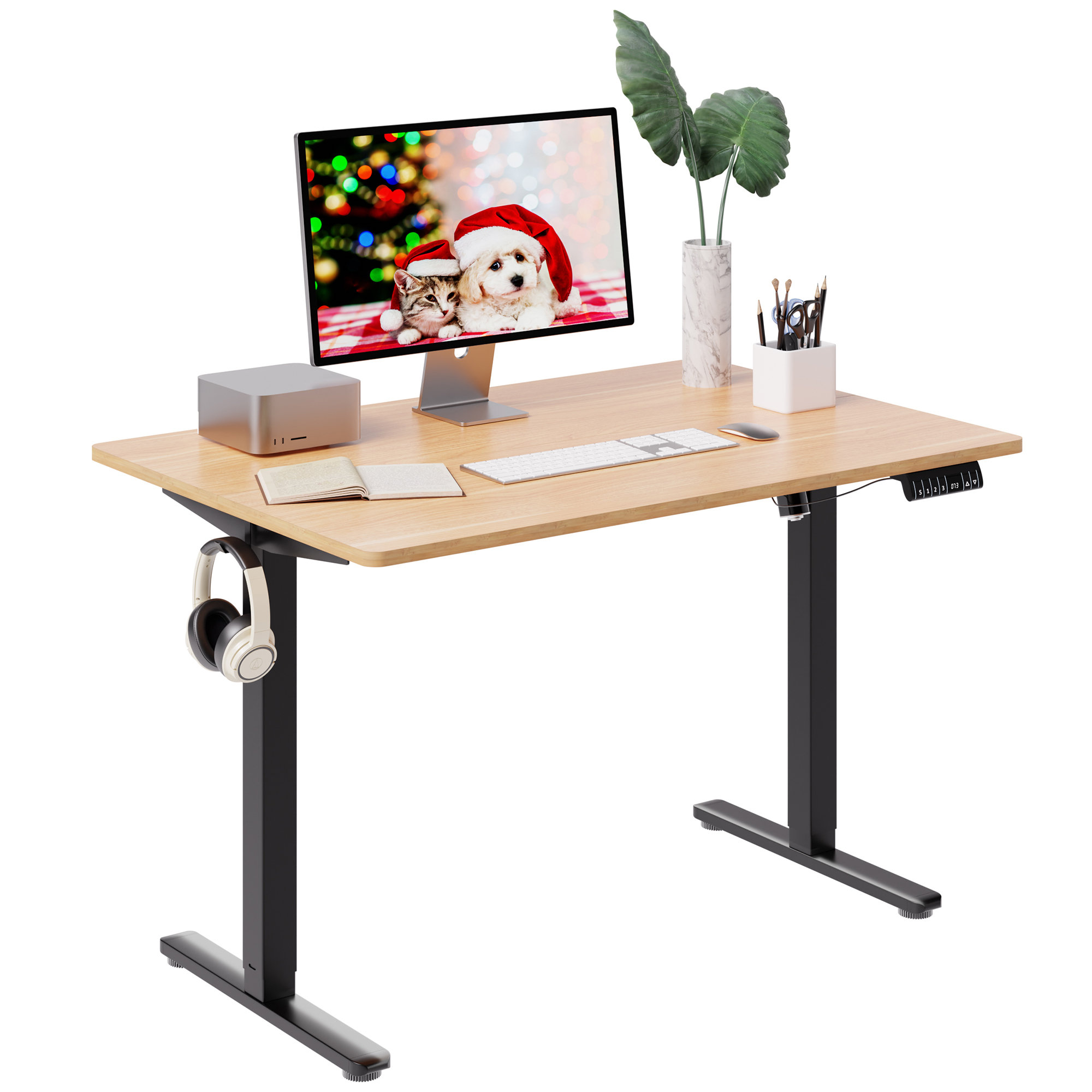 Inbox Zero Leshae Adjustable Height Standing Desk for Home Office ...