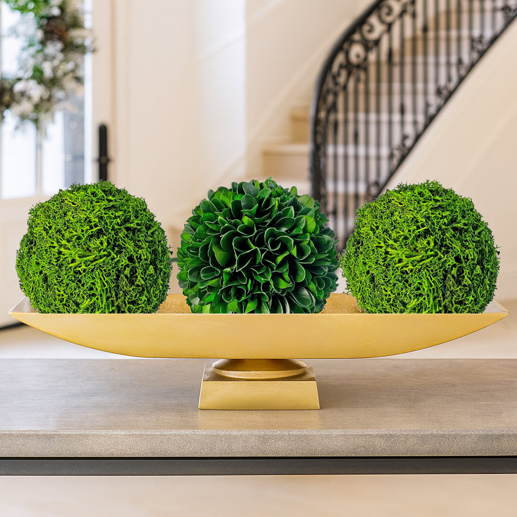 Primrue Boîte de 3 boules topiaires Jayceon - Wayfair Canada