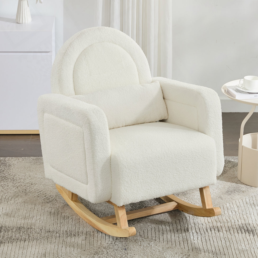 Isabelle & Max™ Teddy Velvet Fabric Rocking Chair - Wayfair Canada