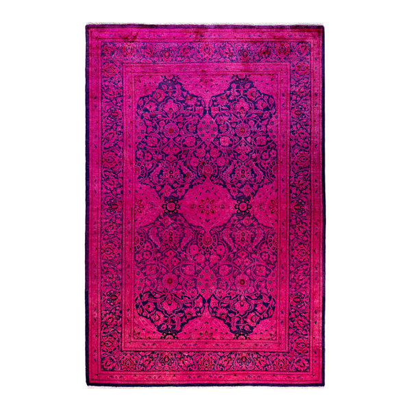 Solo Rugs Fine Vibrance One-of-a-Kind Hand-Knotted Area Rug - Pink, 4 ...