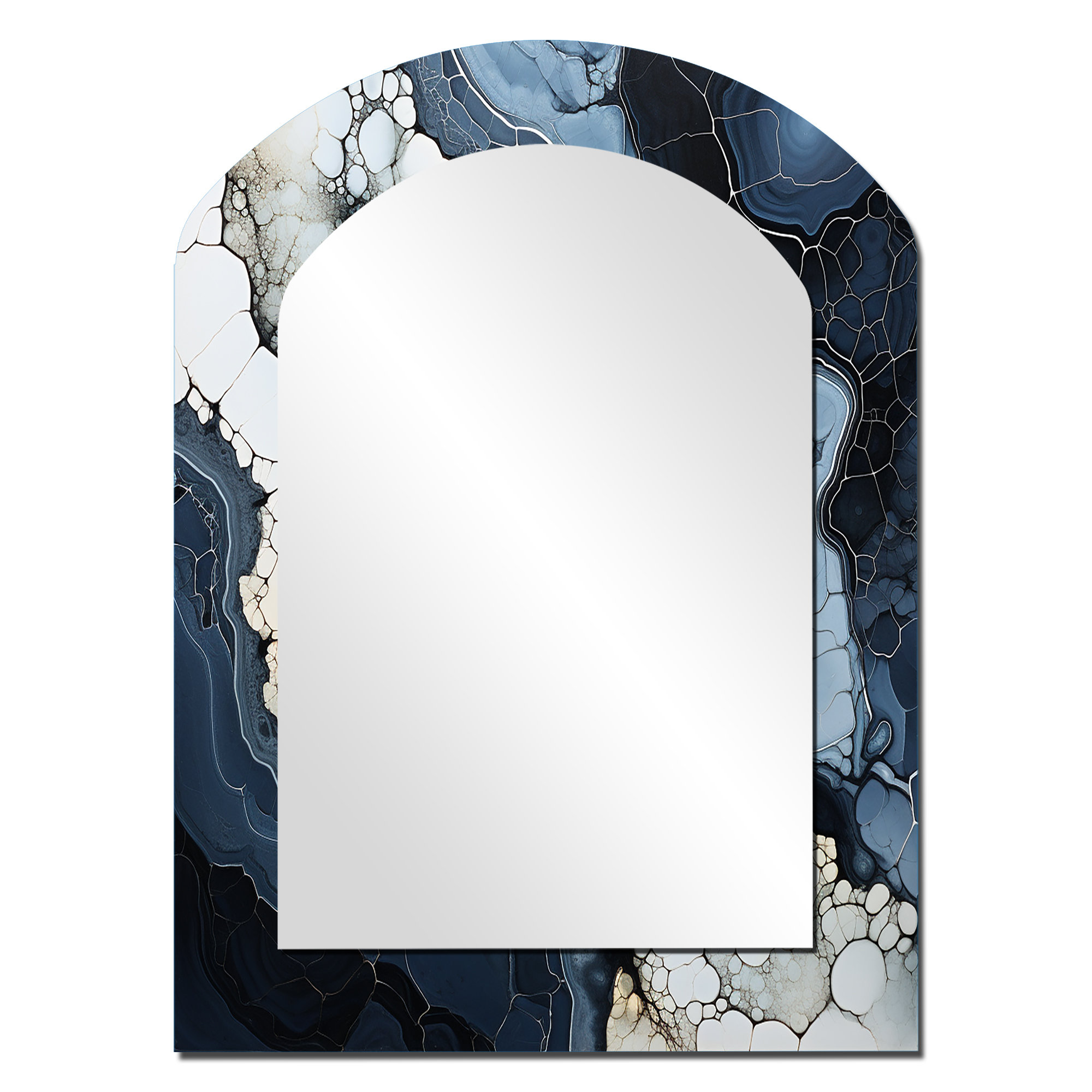 East Urban Home Blue Stone Geode Minimalism - Black Traditional Arch ...