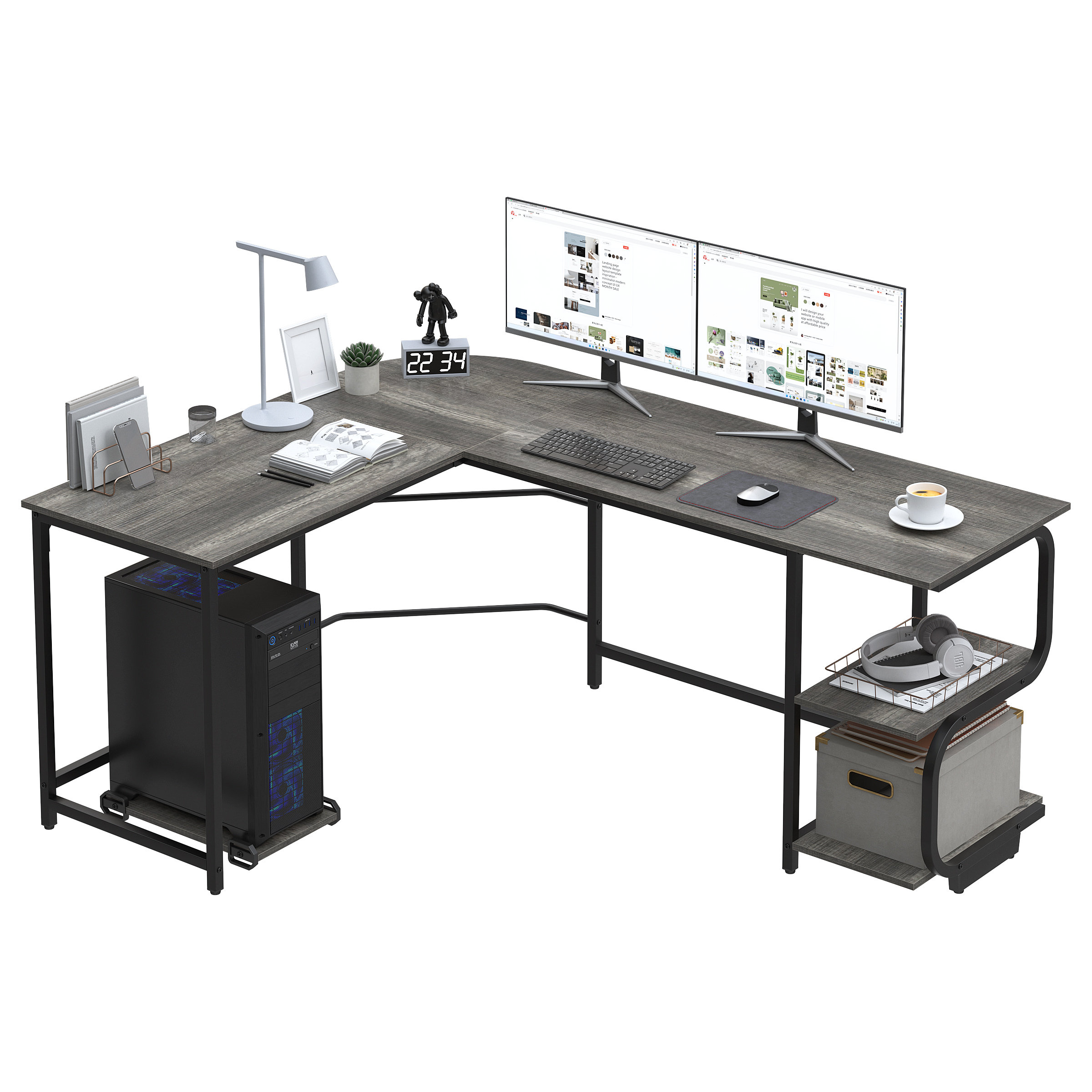 Trent Austin Design® L-Shaped Metal Base Desks & Reviews | Wayfair