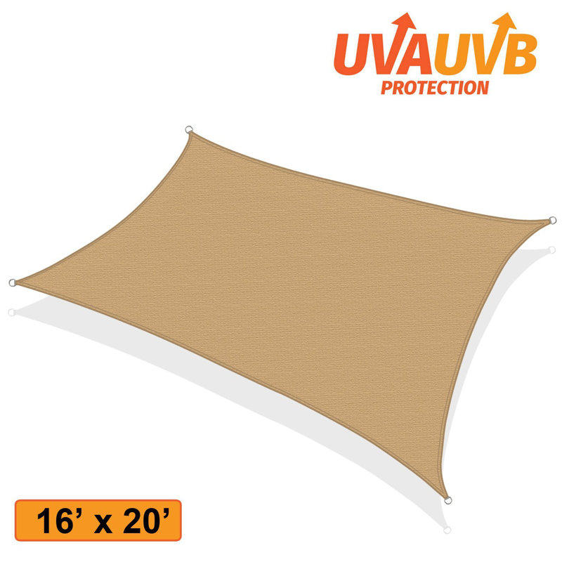 Khomo Gear Sun 16' x 20' Rectangular Shade Sail "& Reviews" | Wayfair