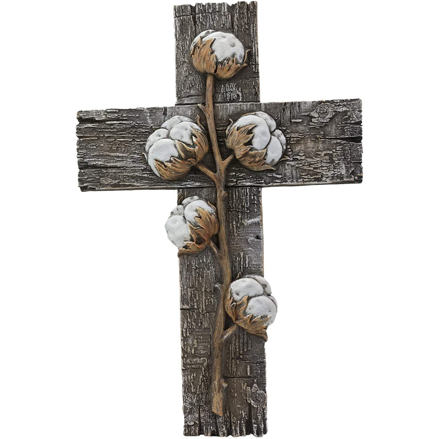 Loon Peak Ebros Country Rustic Farmhouse Cotton Stem And Bolls Crucifix ...