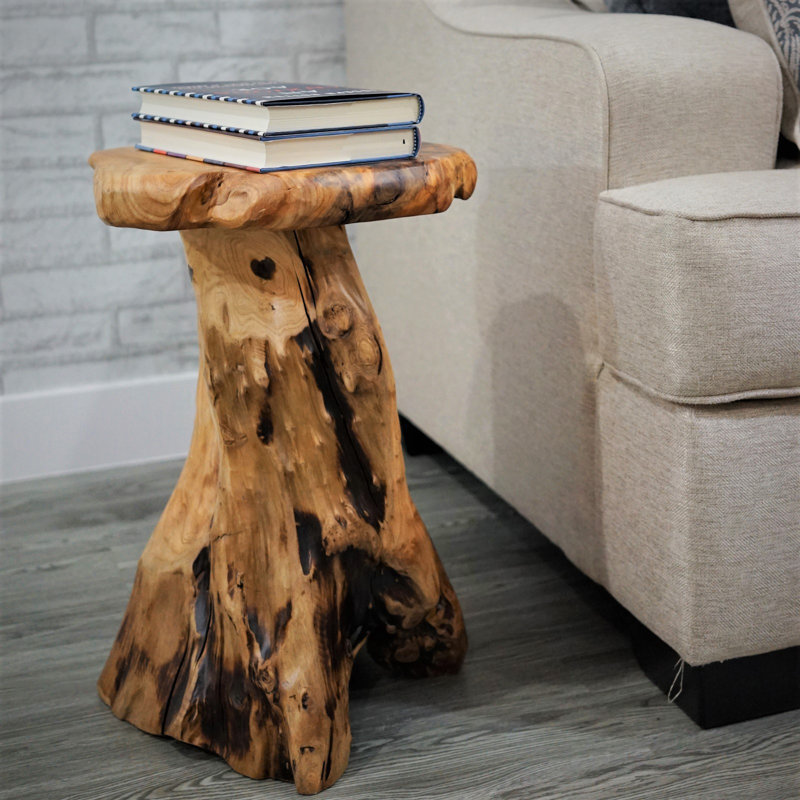 Wade Logan Bushraa Solid Wood Tree Stump End Table & Reviews | Wayfair