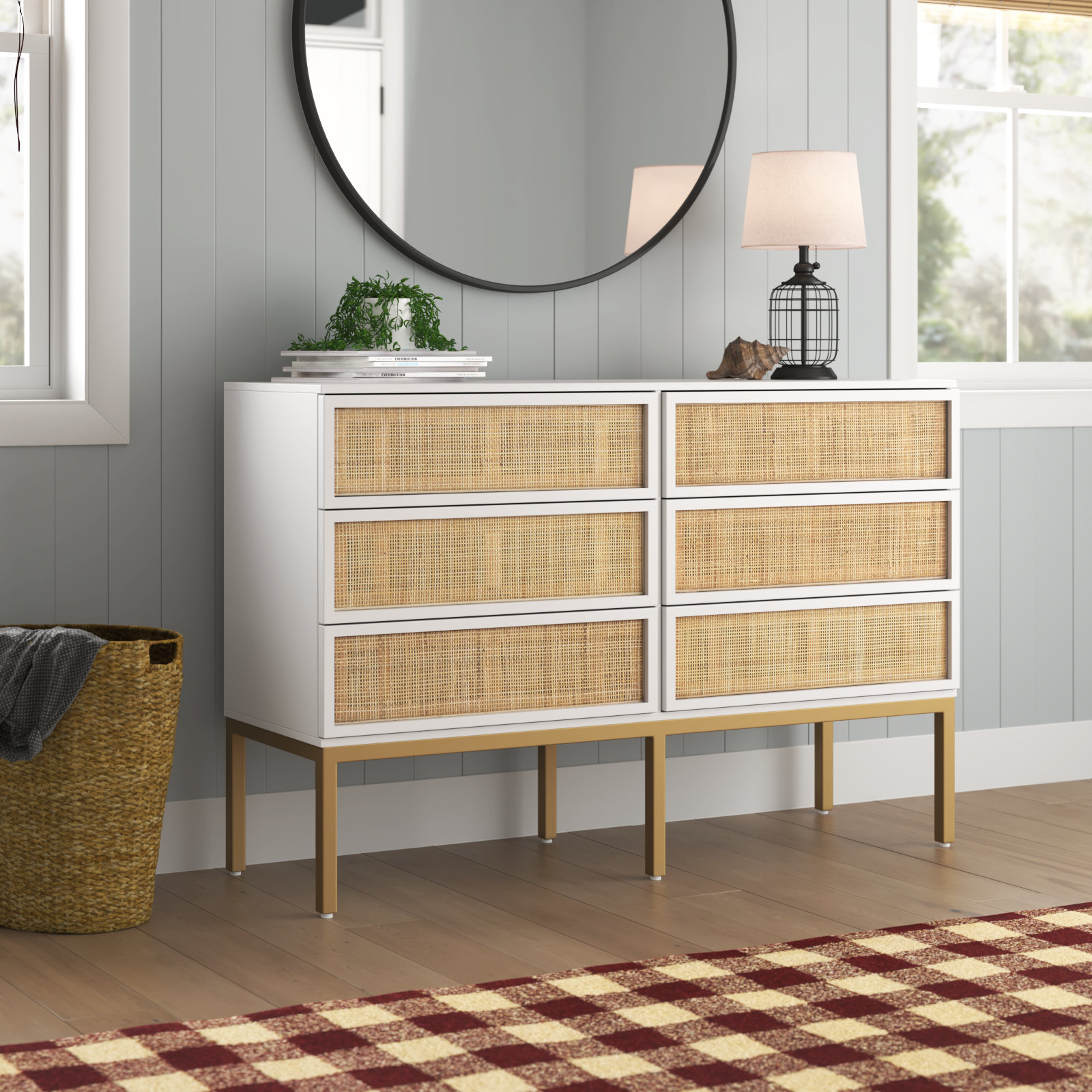 Sand & Stable™ Prudhoe 6 Drawer 54" W Dresser & Reviews | Wayfair