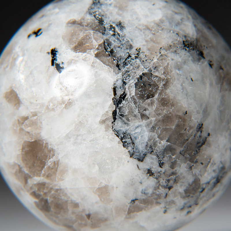 Astro Gallery of Gems Genuine Polished Rainbow Moonstone Sphere (2 ...