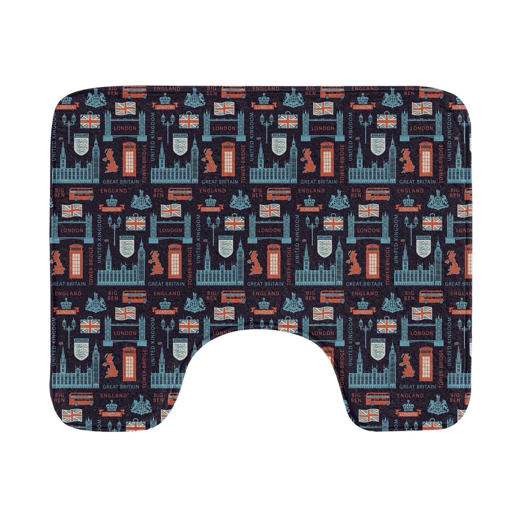 East Urban Home Phone Booth Toilet Mat U-Shape Bathroom Rug 20 ...