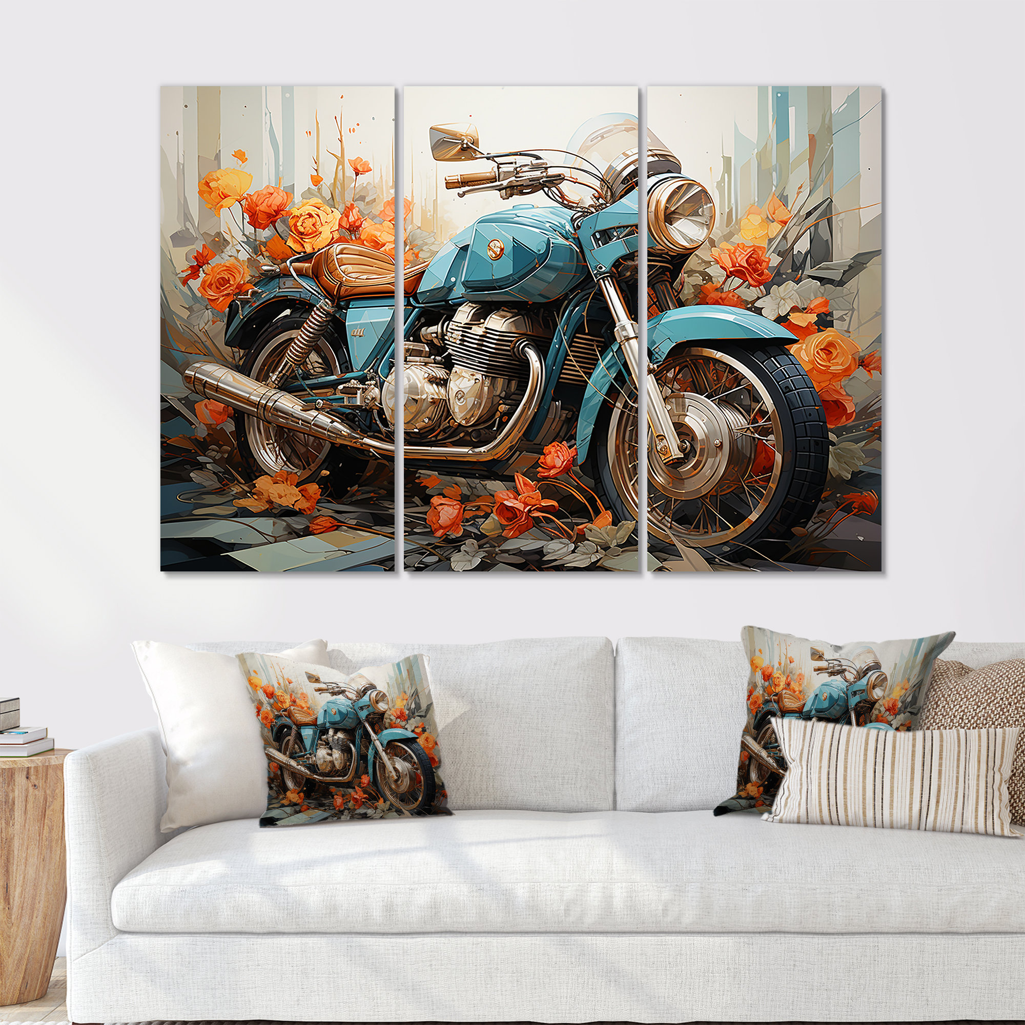 Trent Austin Design® Geometric Bike Essence I - Motorcycle Wall Decor ...