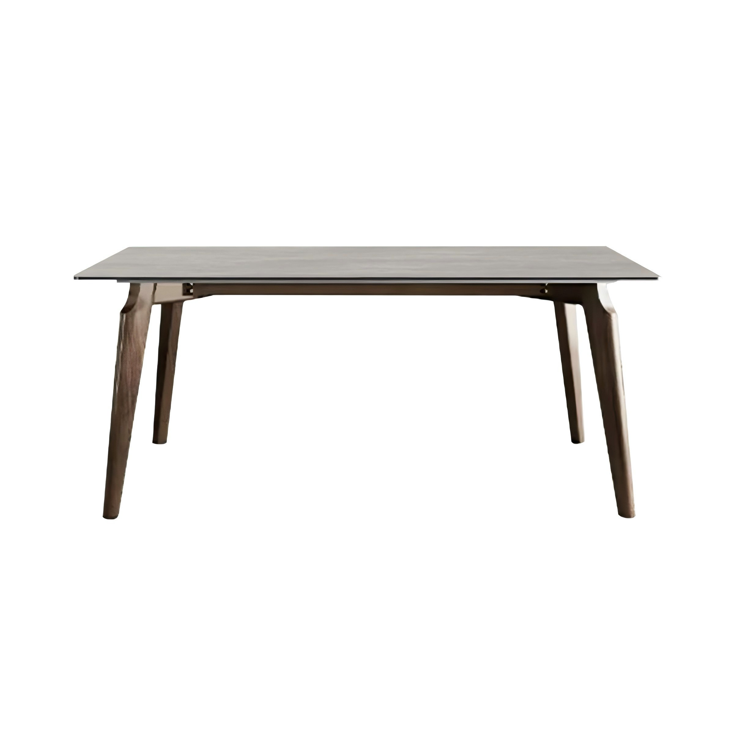 Corrigan Studio® Sintered Stone Solid Wood Ash gray Dining Table | Wayfair