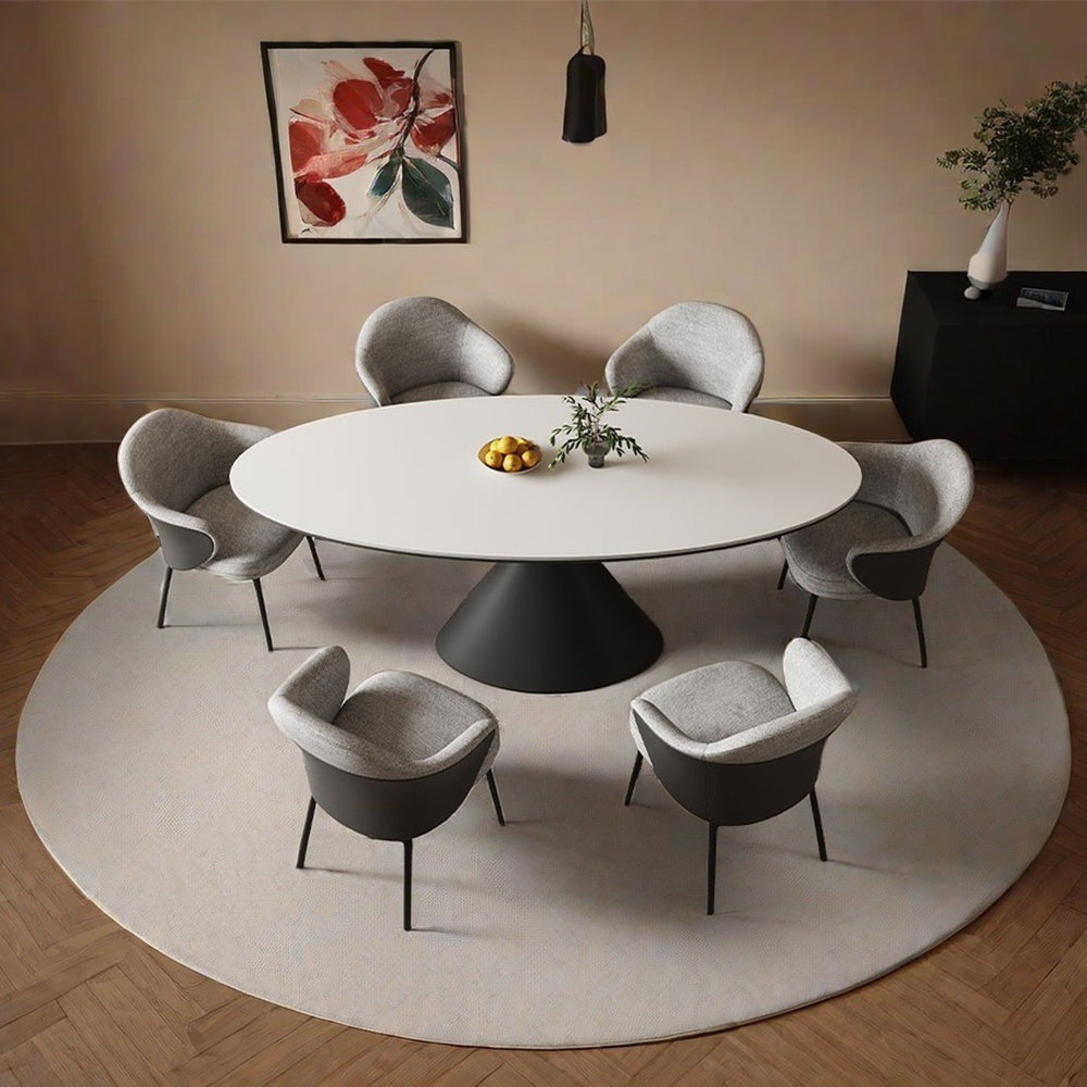 LABAORRY Italian style home oval dining table sets | Wayfair