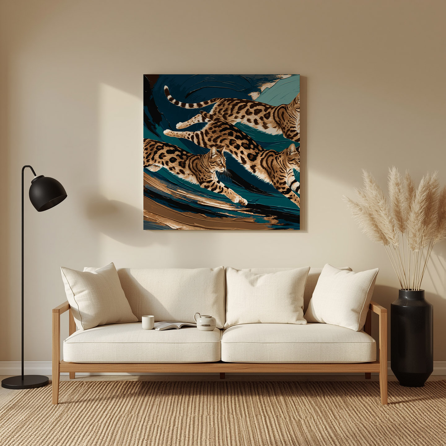 Hokku Designs Cats California Spangled Grey Metal Wall Art - Wayfair Canada