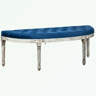 Alcott Hill® half-moon shape Upholstered benches with button tufted ...