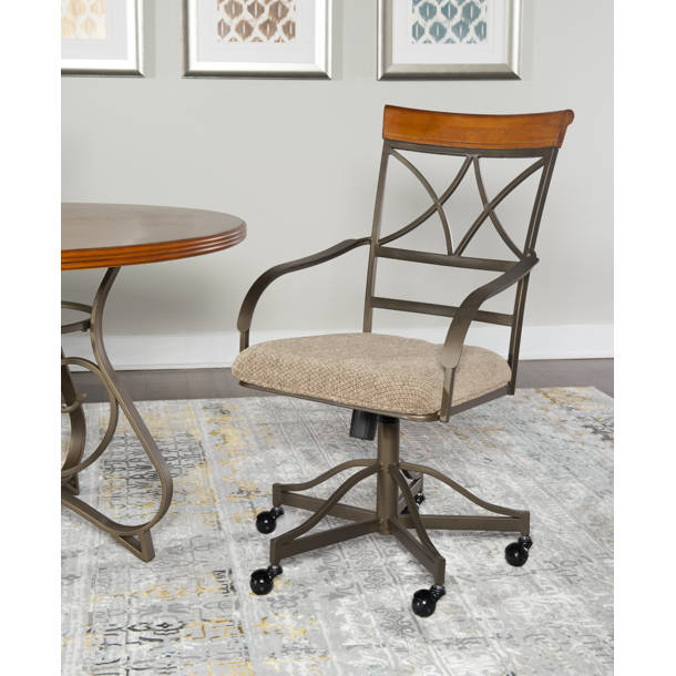 Winston Porter Jefferson Metal Cross Back Arm Chair & Reviews | Wayfair