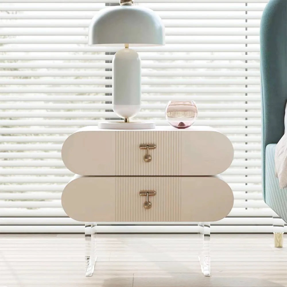 Mercer41 21.6" Modern Bedroom Nightstand With 2 Drawers | Wayfair