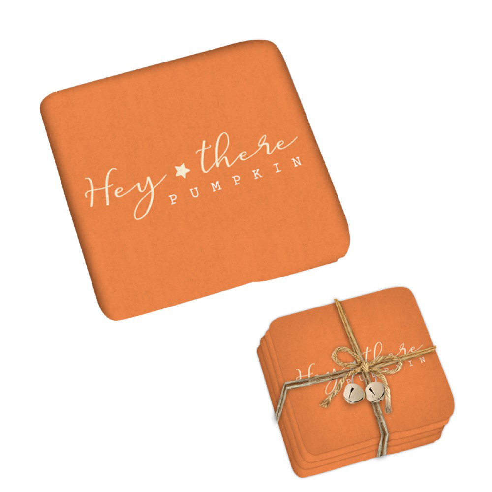 The Seasonal Aisle Hey There Pumpkin Coaster Set | Wayfair.co.uk