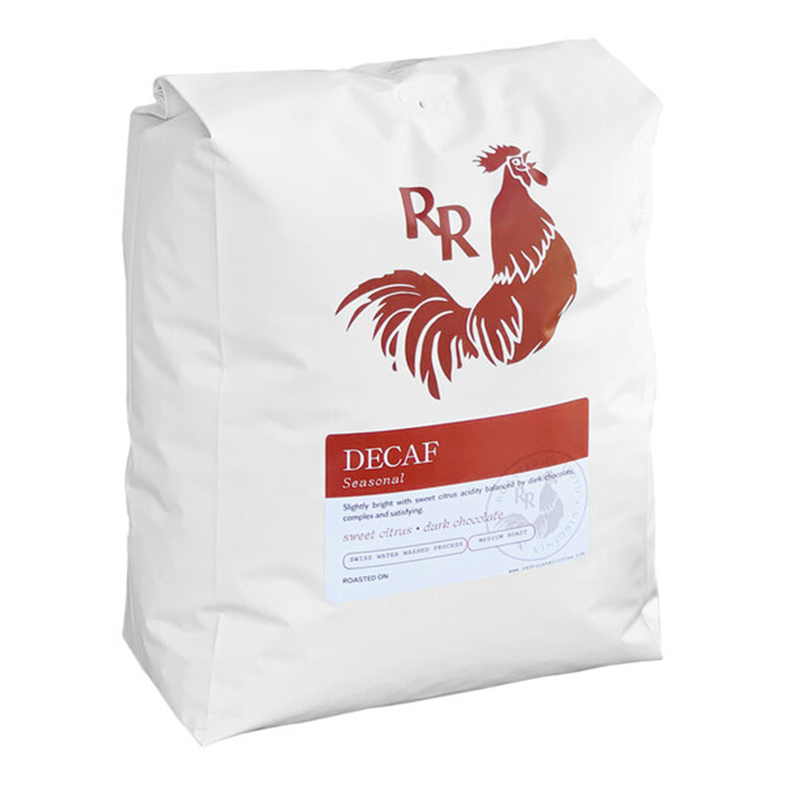 FixtureDisplays Red Rooster Organic Decaf Peru Whole Bean Coffee 5 Lb ...