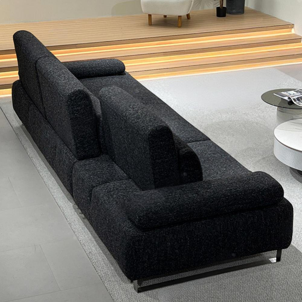 Ebern Designs Linen Straight Adjustable Movable Back Sofa | Wayfair