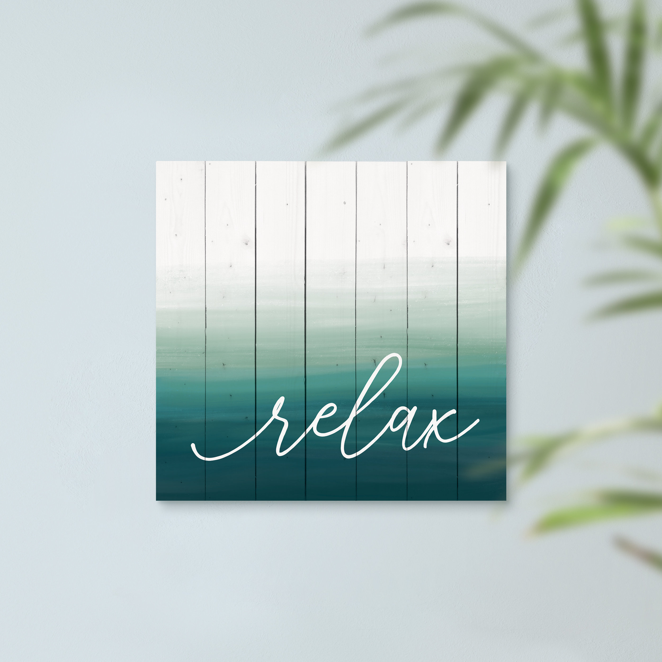 Ebern Designs Relax - Unframed Textual Art on Wood | Wayfair