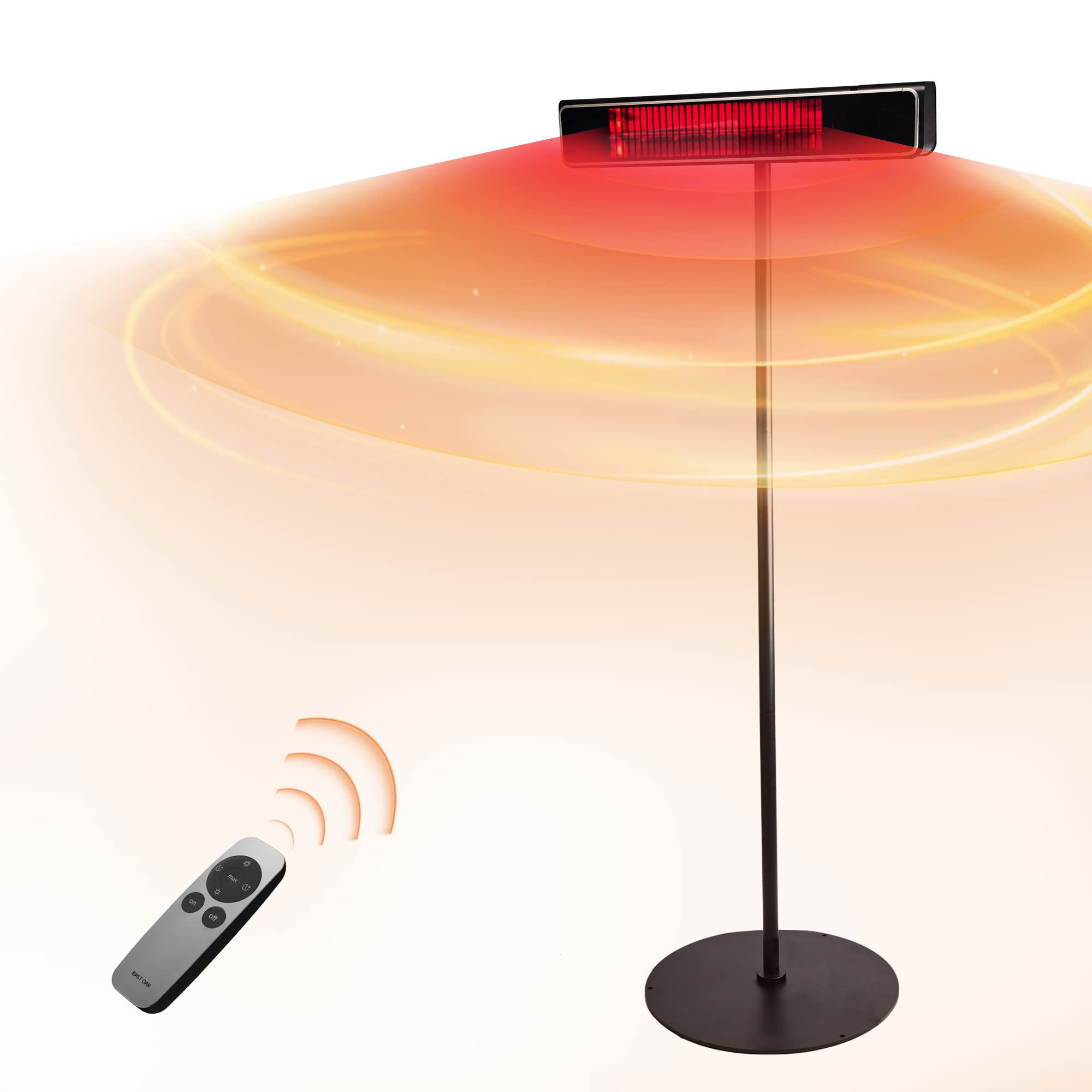 EAST OAK 1500W Standing Outdoor Heaters for Patio with Nanocrystal ...