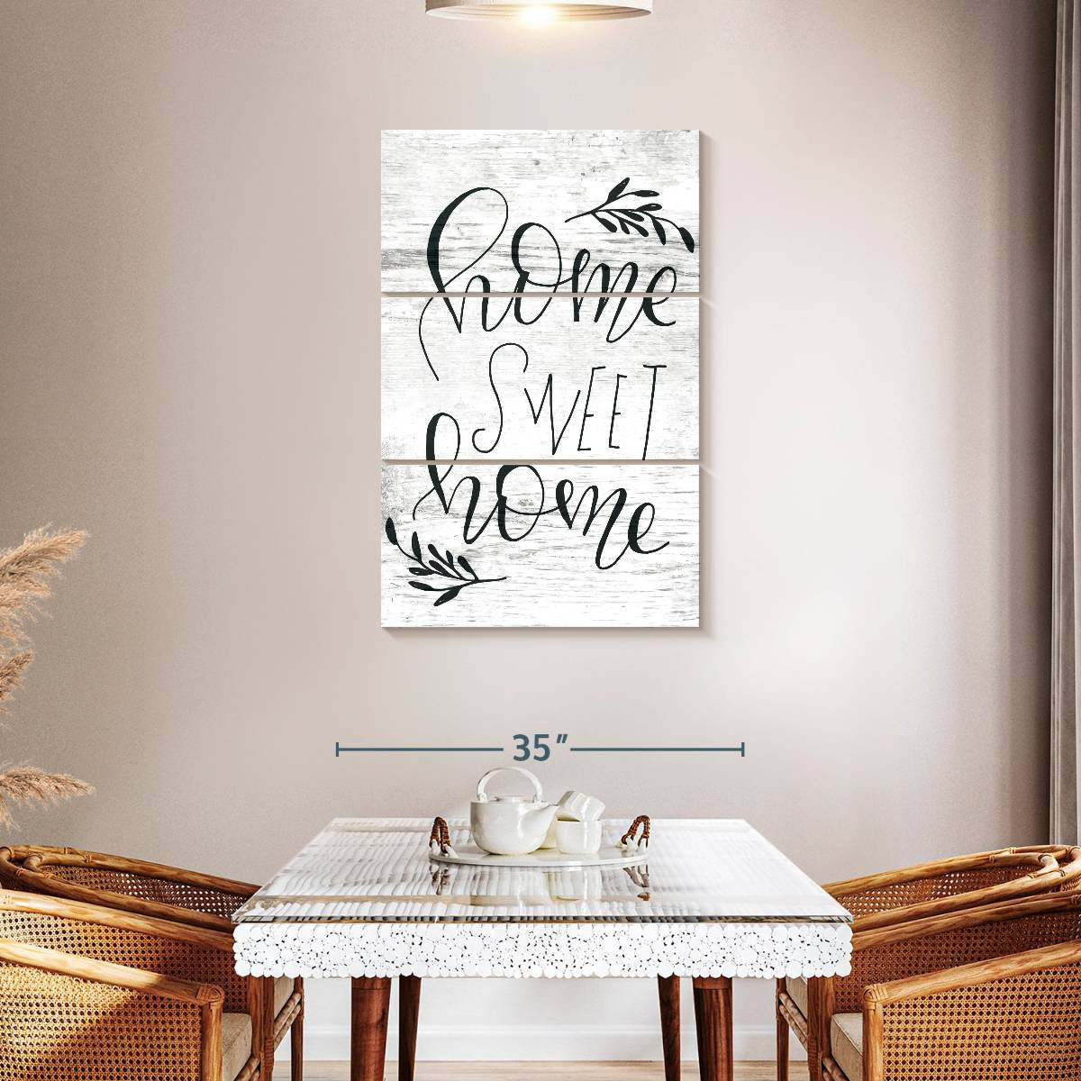 Trinx Kema Home Sweet Home Ferns Wall Sign | Wayfair