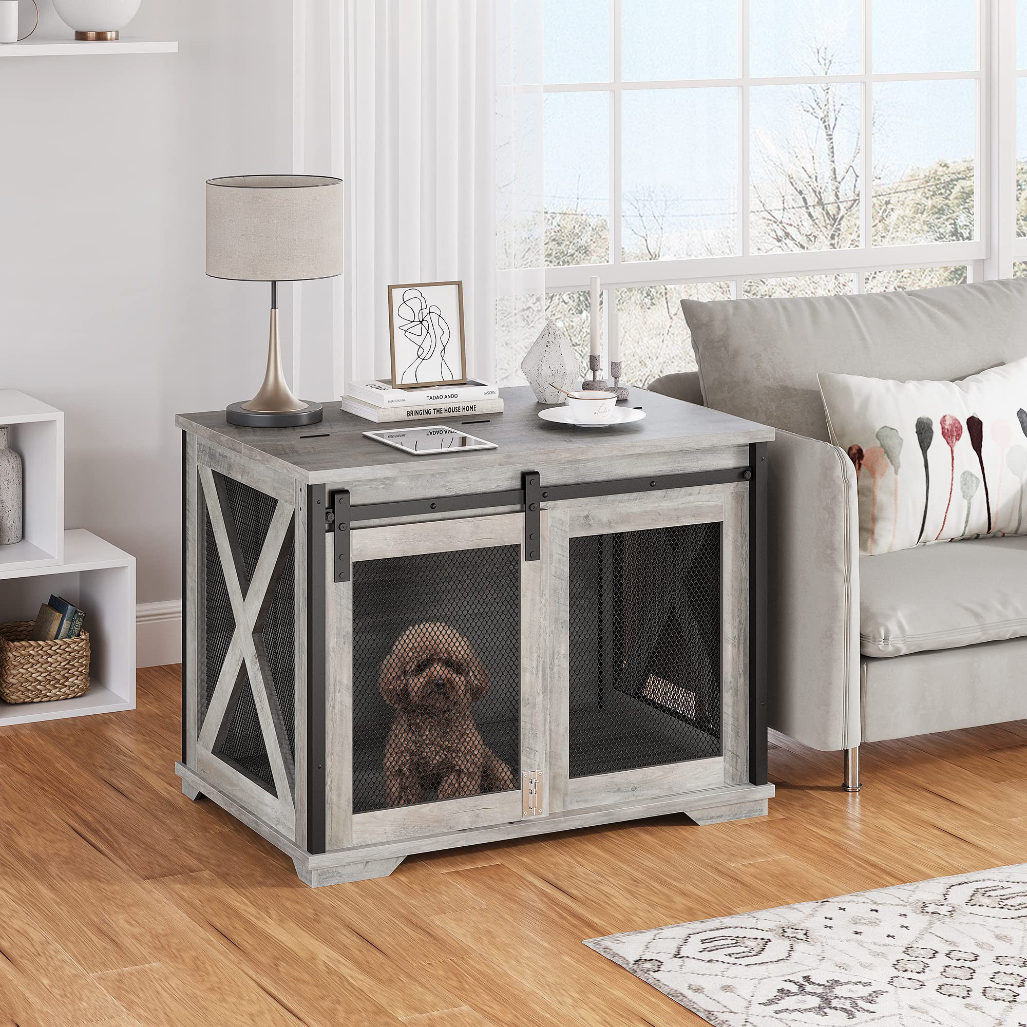 Archie & Oscar™ Dog Crate Furniture Side End Table With Flip Top And ...