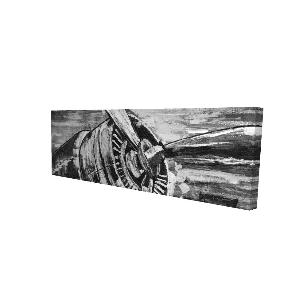 Begin Edition International Inc. Vintage Airplane Propeller Gray Canvas ...