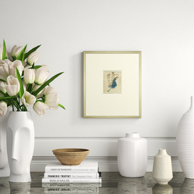 Soicher-Marin Mennonite Drawing Mennonite Drawing, Blue Bird Framed On ...