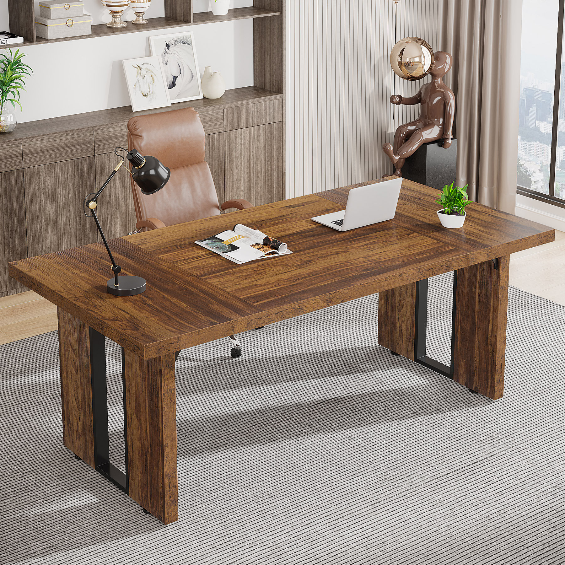 The Twillery Co.® Coleshill 70.9'' W Rectangle Executive Desk & Reviews ...