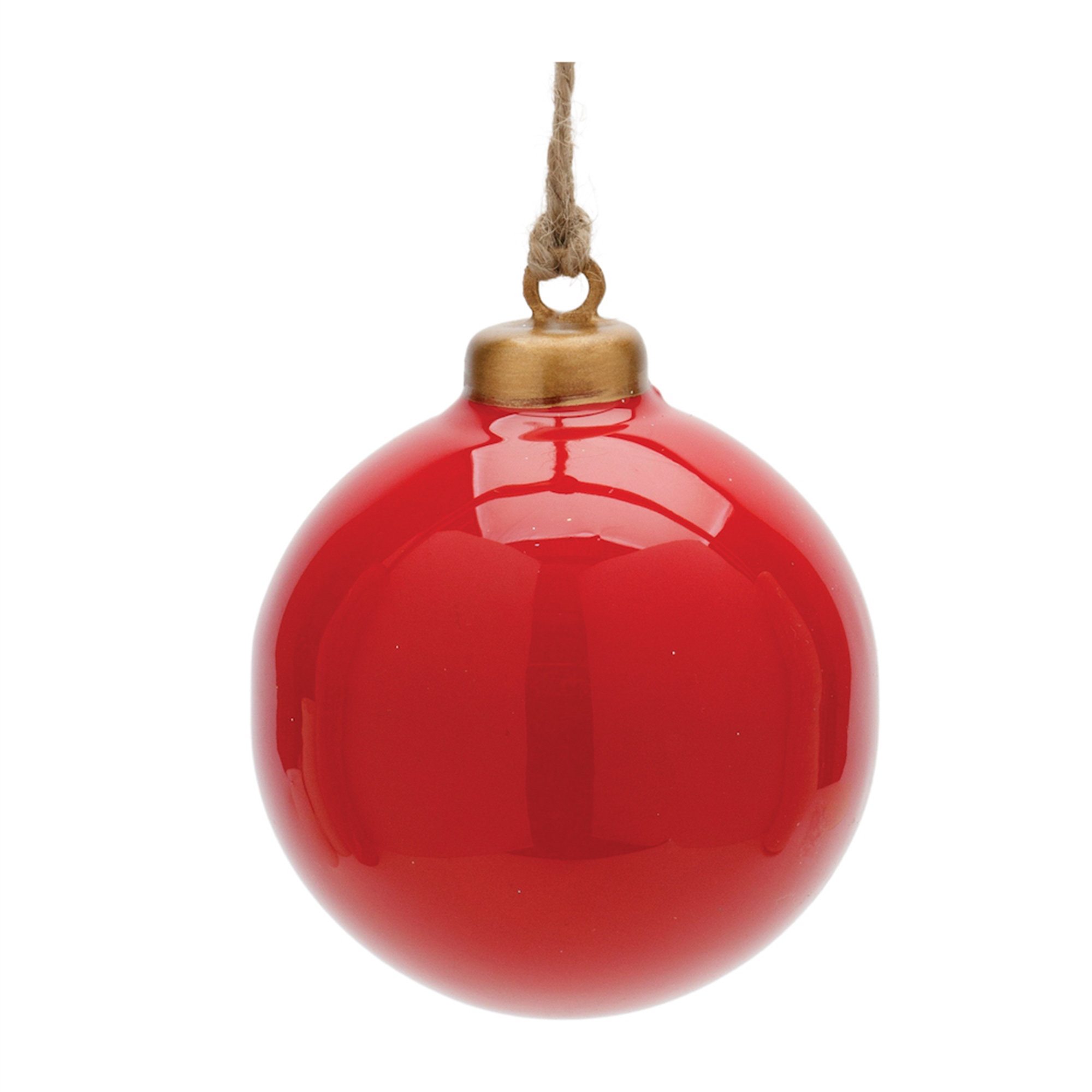 The Holiday Aisle® Red Metal Ball Ornament (Set of 6) | Wayfair