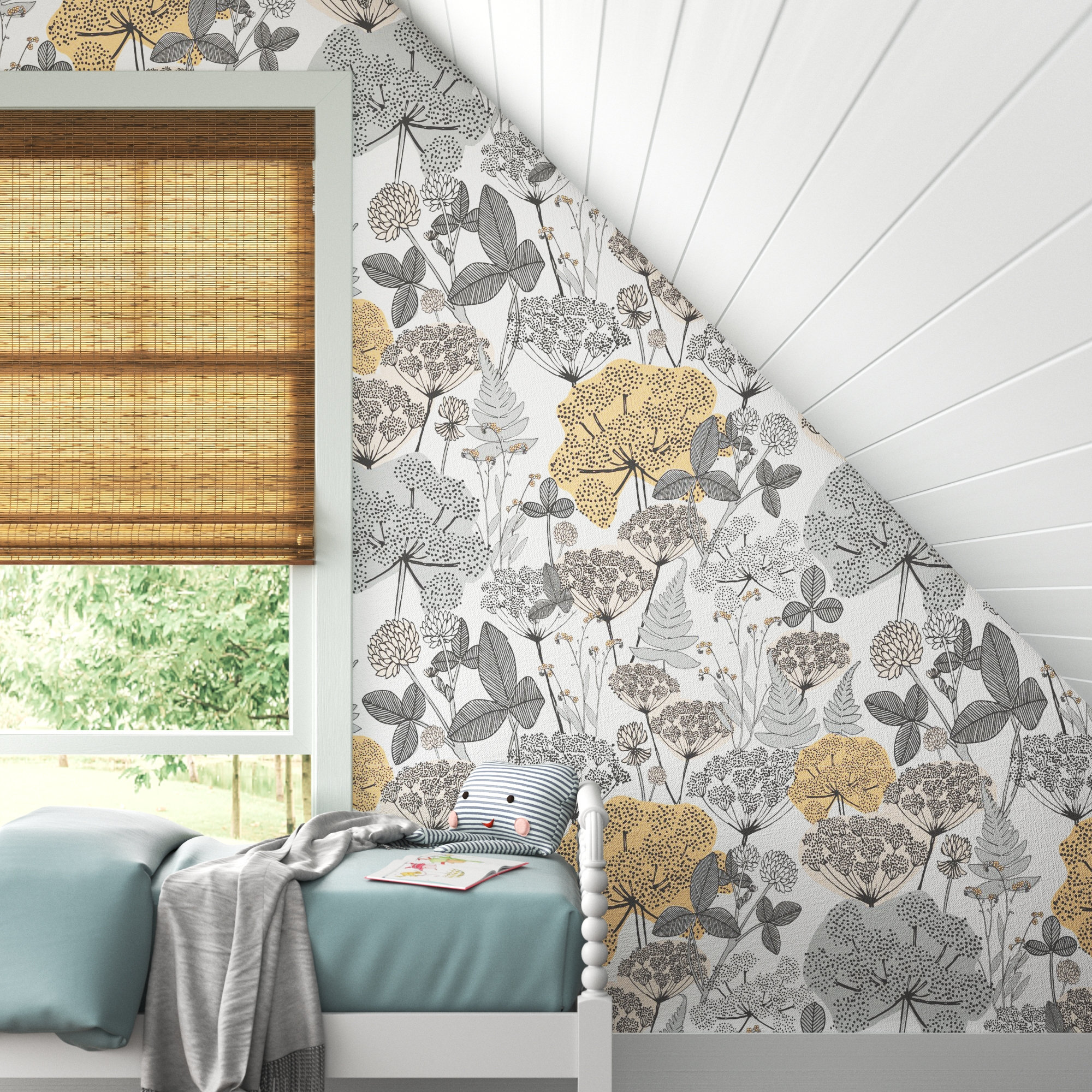 Winston Porter Peel & Stick Floral Roll & Reviews | Wayfair