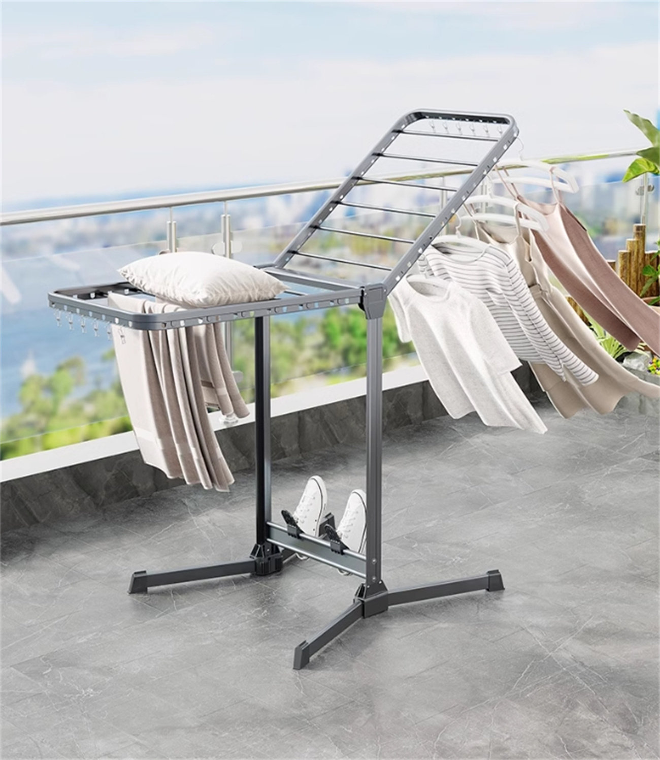 Thrones Designs Windguard Aluminum Alloy Clothes Rack | Wayfair