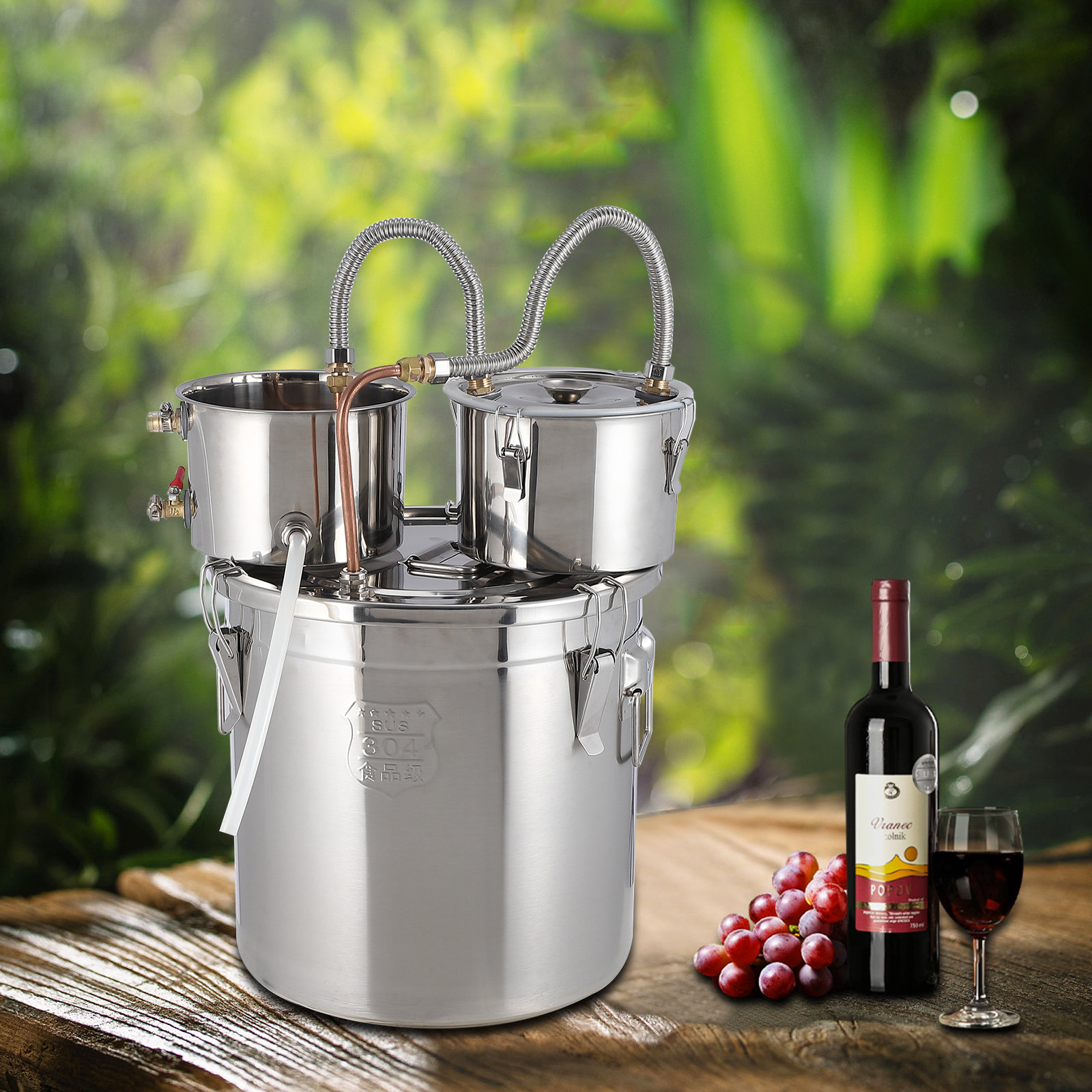 Mint Pantry® 3-13 GAL Double Chilled Alcohol Still - Stainless Steel ...