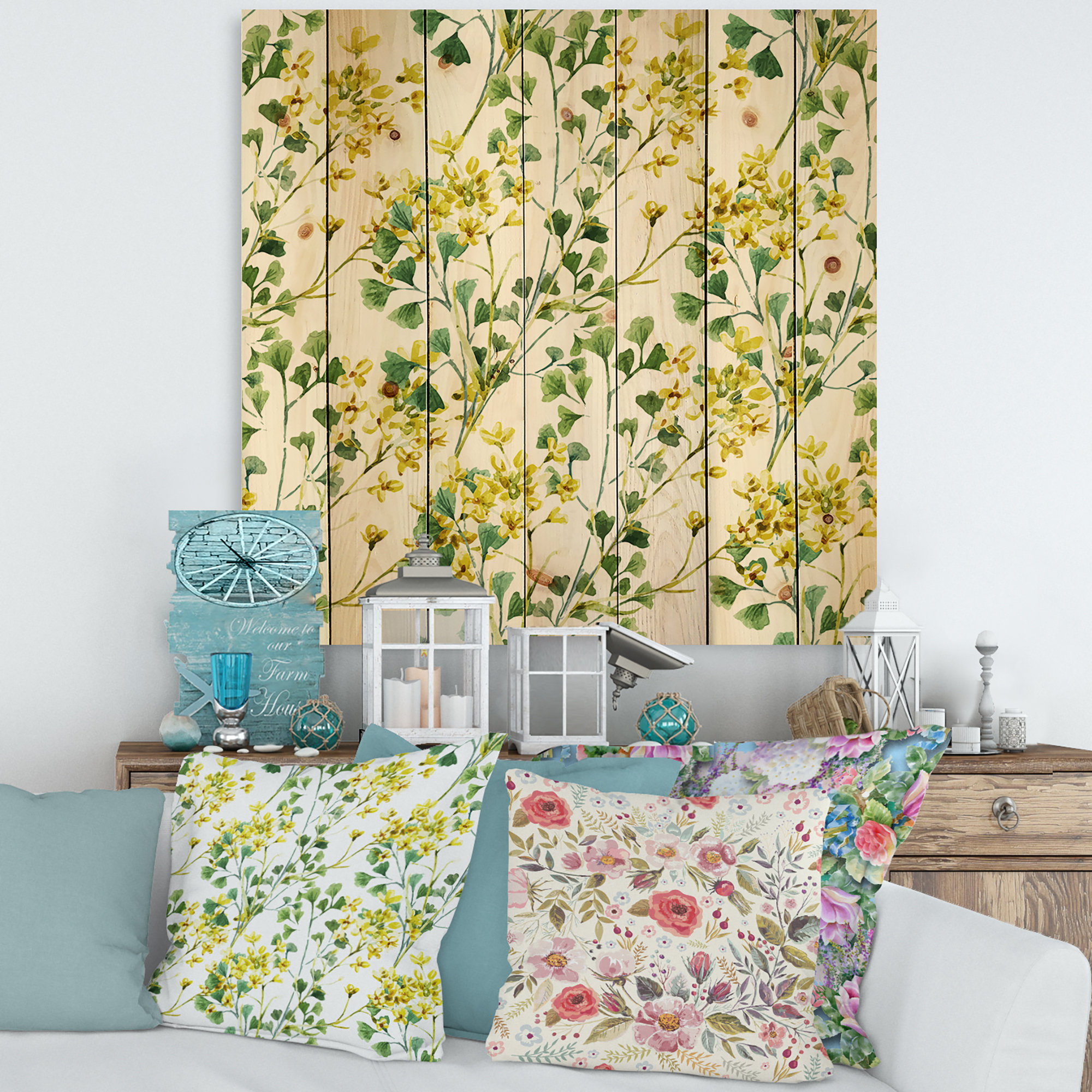 East Urban Home Vibrant Yellow Summer Wildflowers - Traditional Print ...